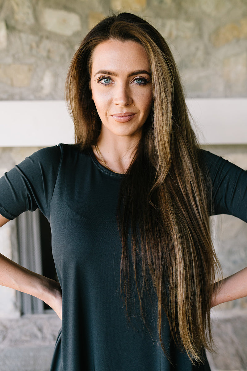 April Dress Charcoal – london bridges clothing