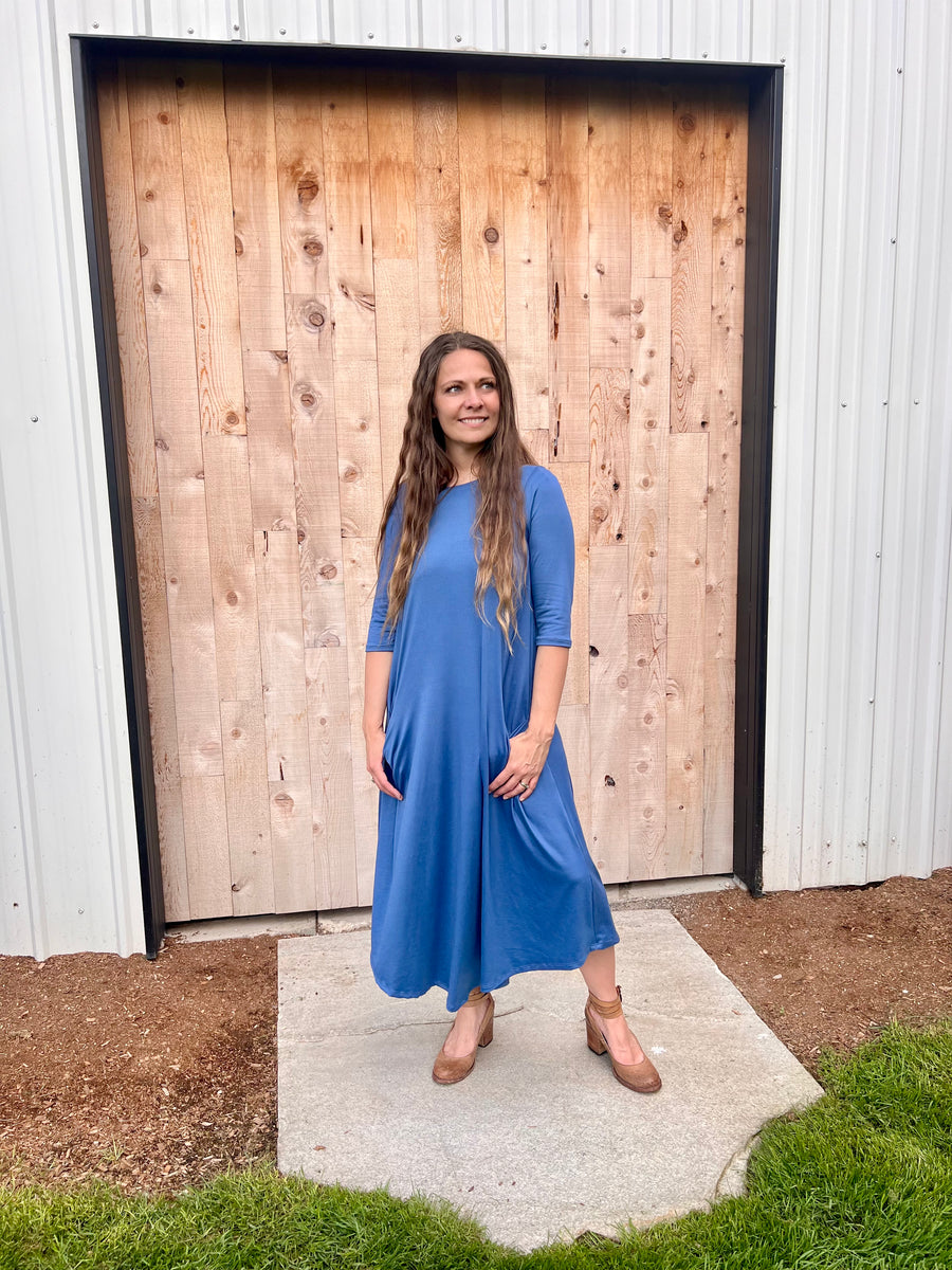 Jessi Dress Blue – london bridges clothing