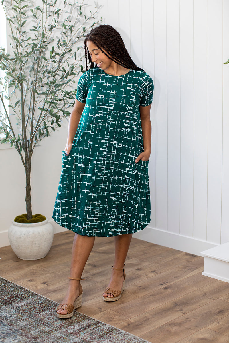 April Dress Urban Teal & Mint – london bridges clothing